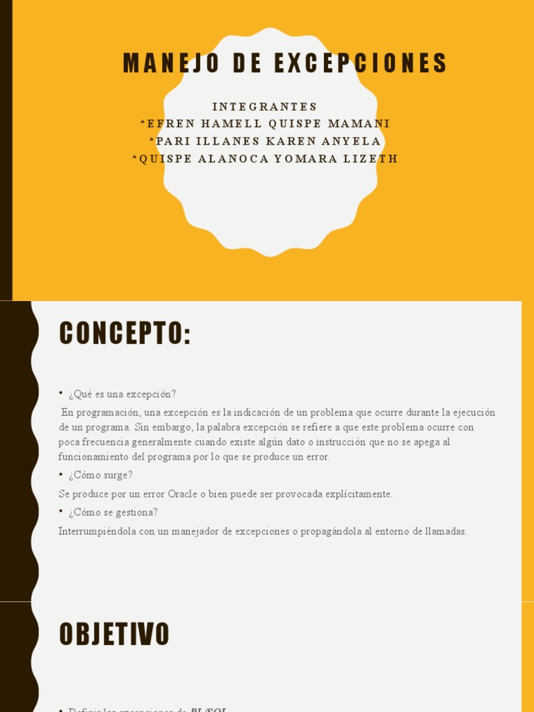 EXCEPCIONES | PDF | Pl / Sql | SQL