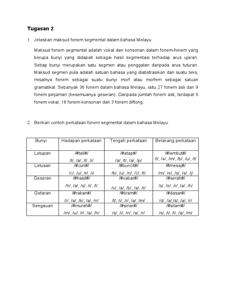 Fonem Segmental | PDF