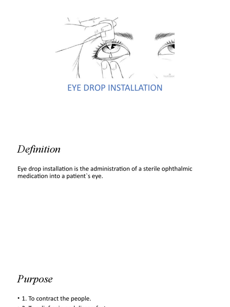 Eye Drop Instillation | PDF