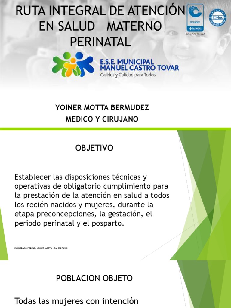Ruta Integral de Atención en Salud Materno Perinatal PDF | PDF | El embarazo | Aborto