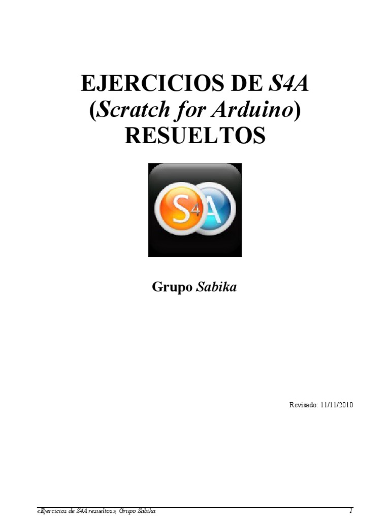 Ejercicios de S4a Resueltos | PDF | Diodo emisor de luz | Scratch (lenguaje de programación)