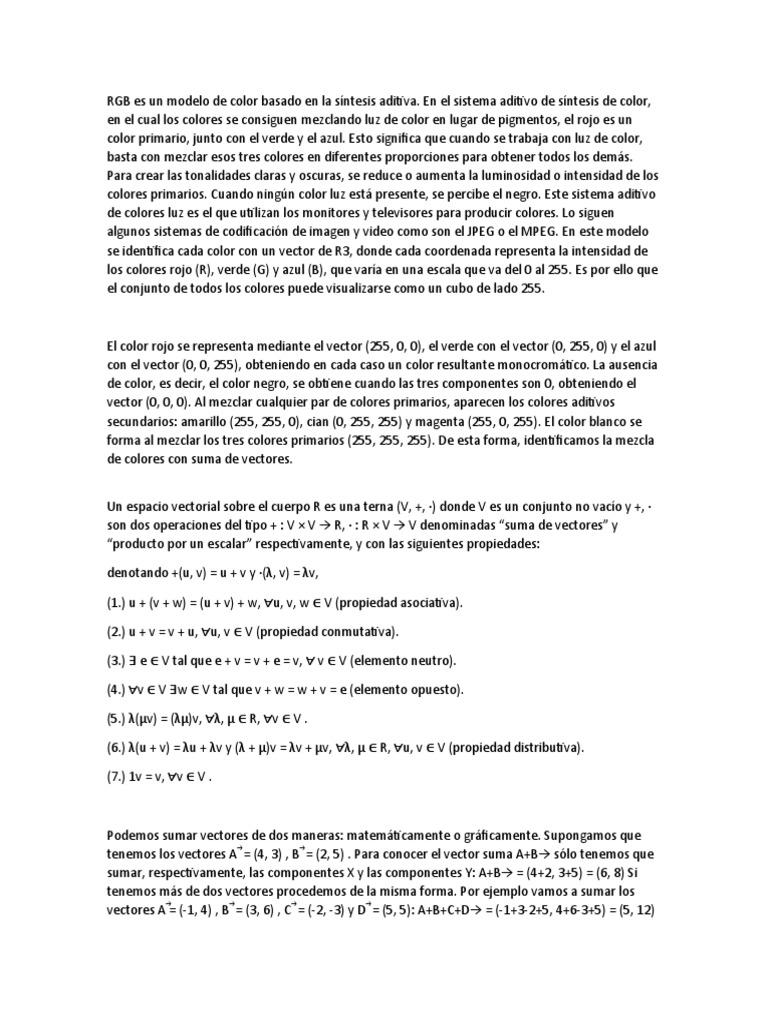 RGB Es Un Modelo de Color Basado en La Síntesis Aditiva | PDF | Modelo ... RGB Es Un Modelo de Color Basado en La Síntesis Aditiva | PDF | Modelo ...