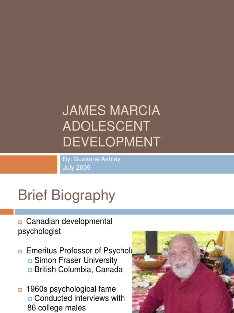 James Marcia Adolescent Development By Suzanne Ashley July 2009 Pdf