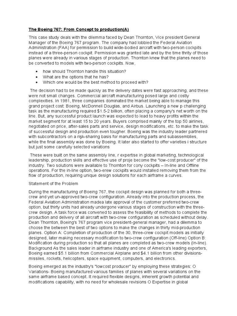 Navigating Change: Choosing the Best Approach to Modifying Boeing 767 ...