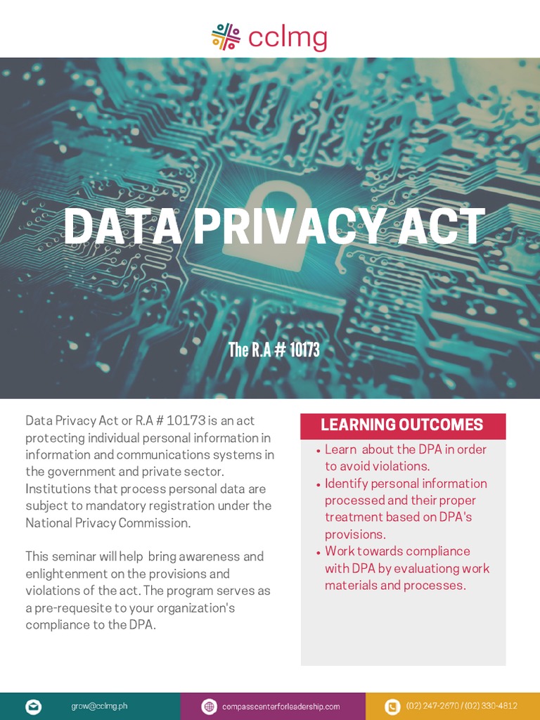 Data Privacy Act Seminar | PDF | Privacy | Information Privacy