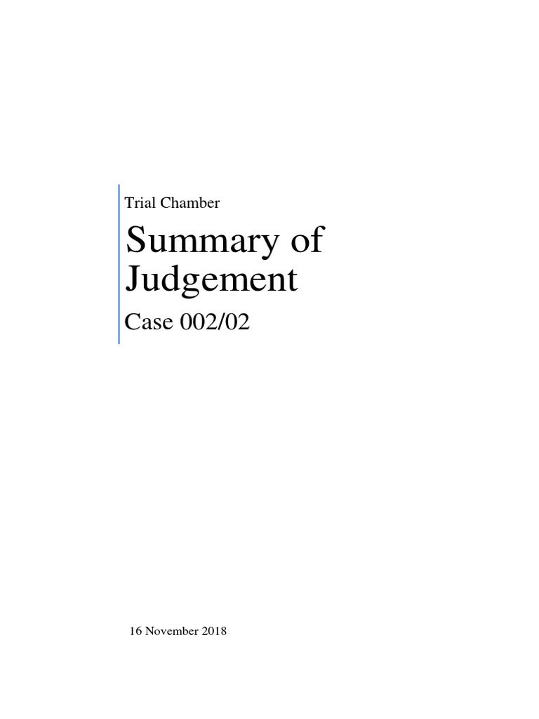 Summary of Judgement Case 002-02 ENG - FINAL FOR PUBLICATION | PDF ...