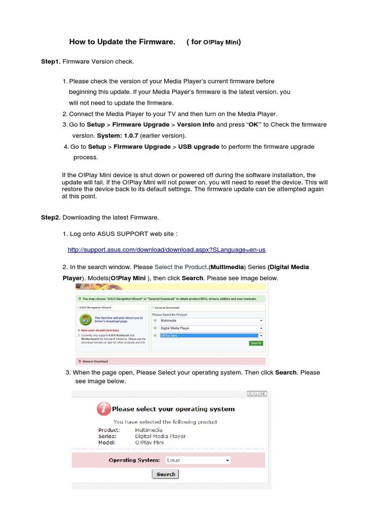 How To Update The Firmware | PDF | Usb Flash Drive | Installation ...