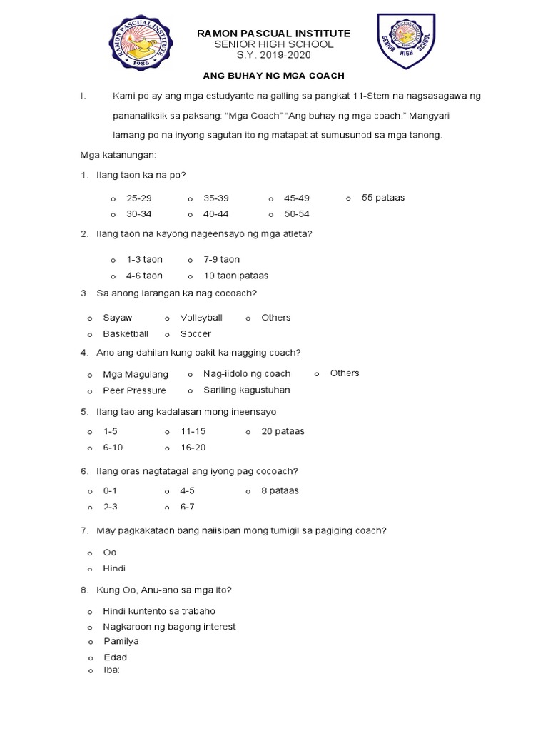 GROUP 1 /mga Katanungan Sa Pananaliksik