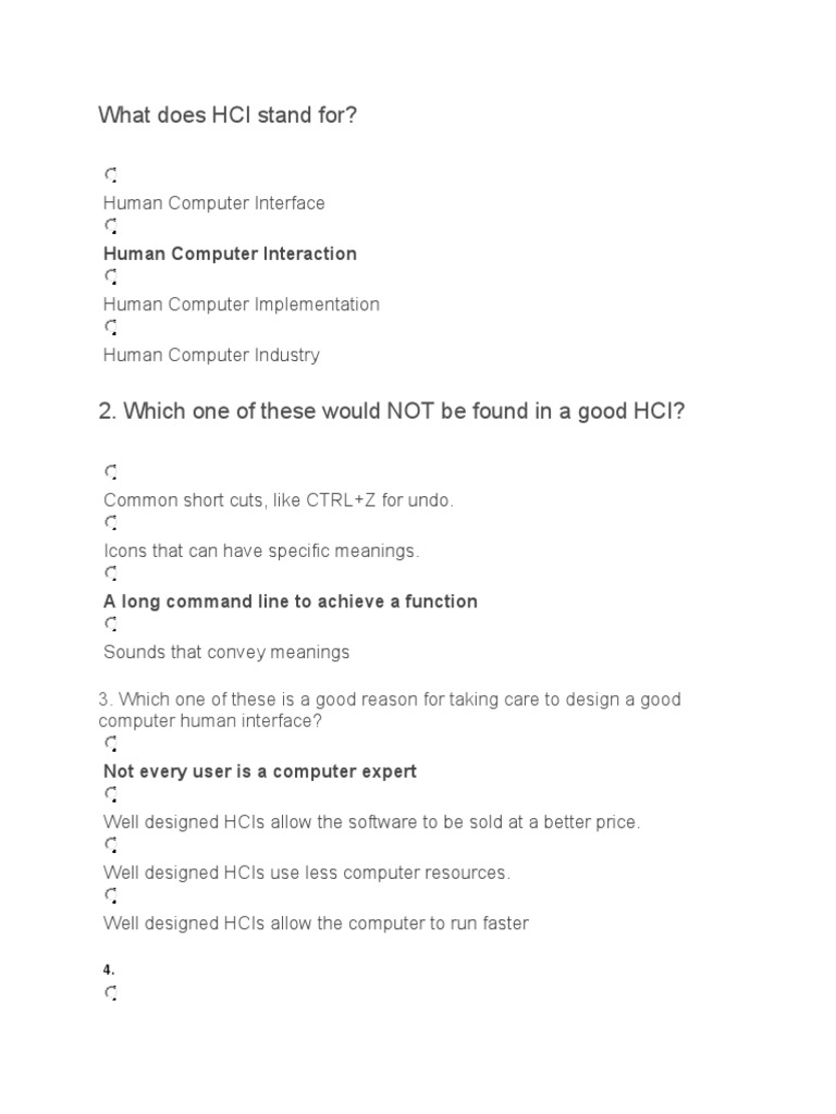 What Does HCI Stand For?: Human Computer Interaction | PDF | Human ...