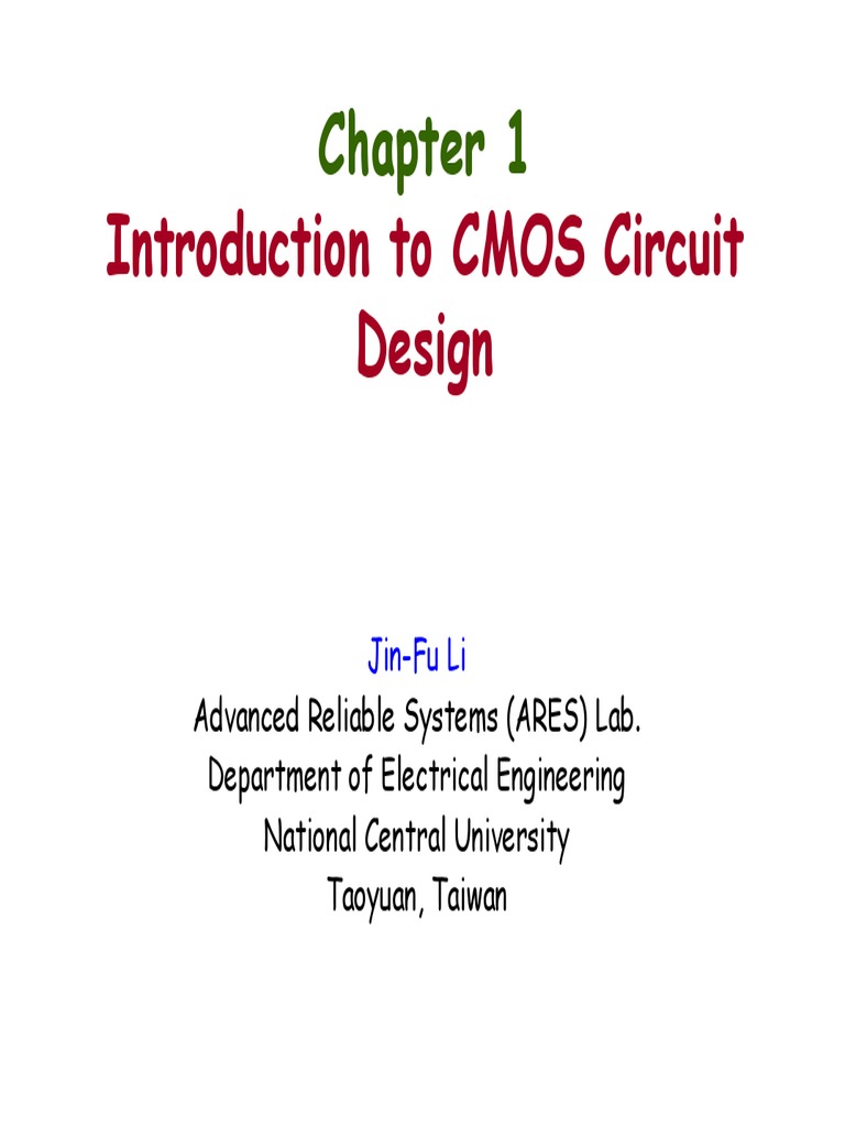 Introduction To CMOS Circuit Design | PDF | Field Effect Transistor ...