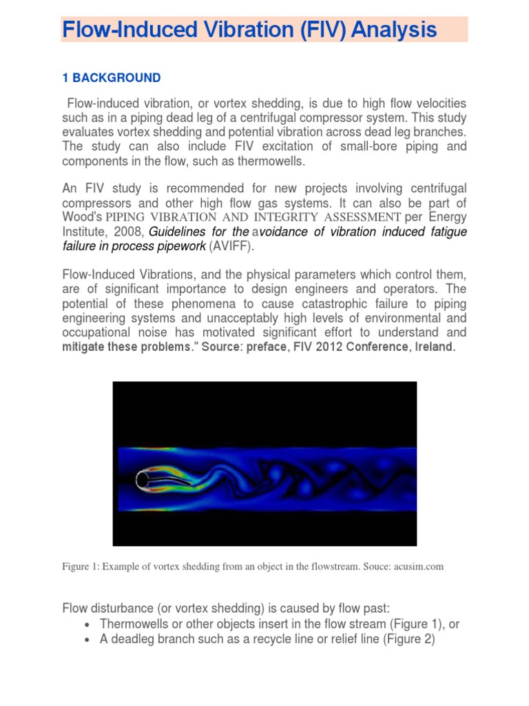 Flow-Induced Vibration (FIV) Analysis | PDF | Resonance | Fluid Dynamics