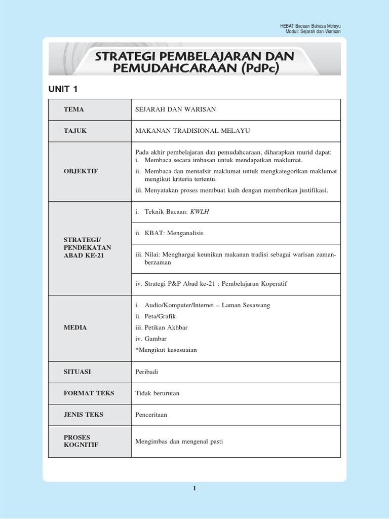 PDPC Bahasa Melayu Tingkatan 2 PDF | PDF