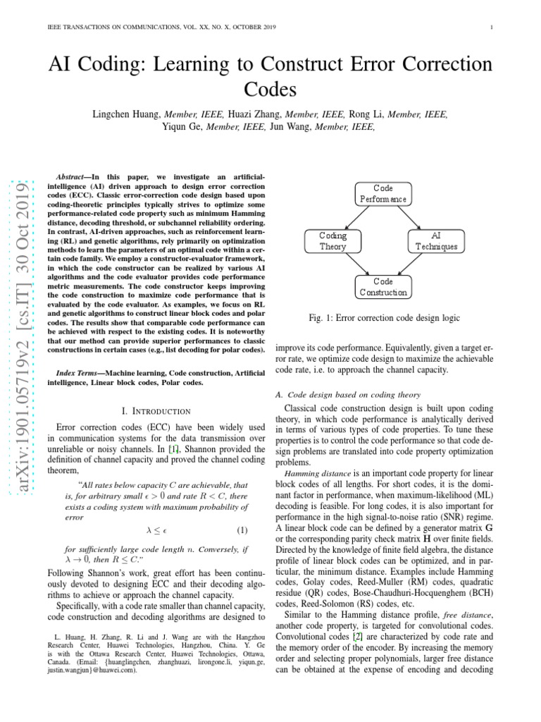 IA Error Codes | PDF | Low Density Parity Check Code | Error Detection And Correction
