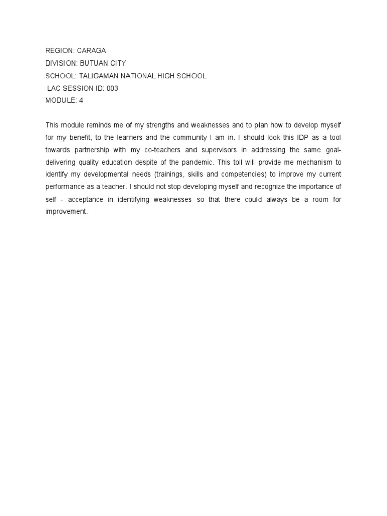 Reflection-Module 4 | PDF