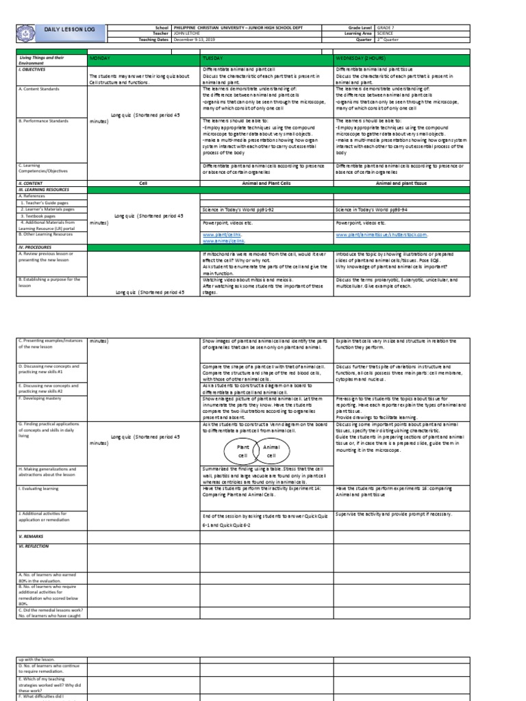 Week 5 G7 | PDF | Eukaryotes | Cell (Biology)