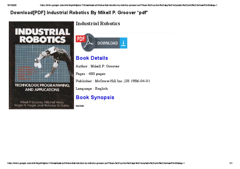 PDF Industrial Robotics by Mikell P Groover PDF | PDF | Computing ...