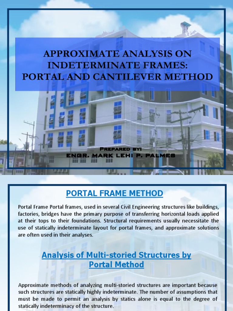 Approximate Analysis Method Portal and Cantilever | PDF | Beam ...