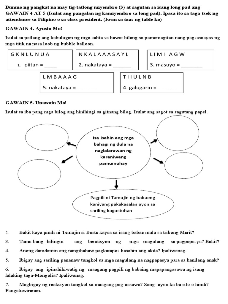 Filipino 9 Aralin 2.5 Munting Pagsinta | PDF
