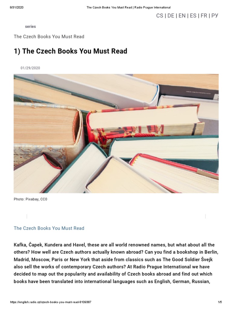 Must-Read Czech Literature Highlights | PDF | Czech Republic | Poetry
