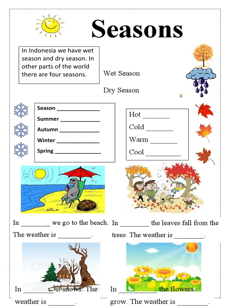 Seasons: Wet Season Dry Season | PDF