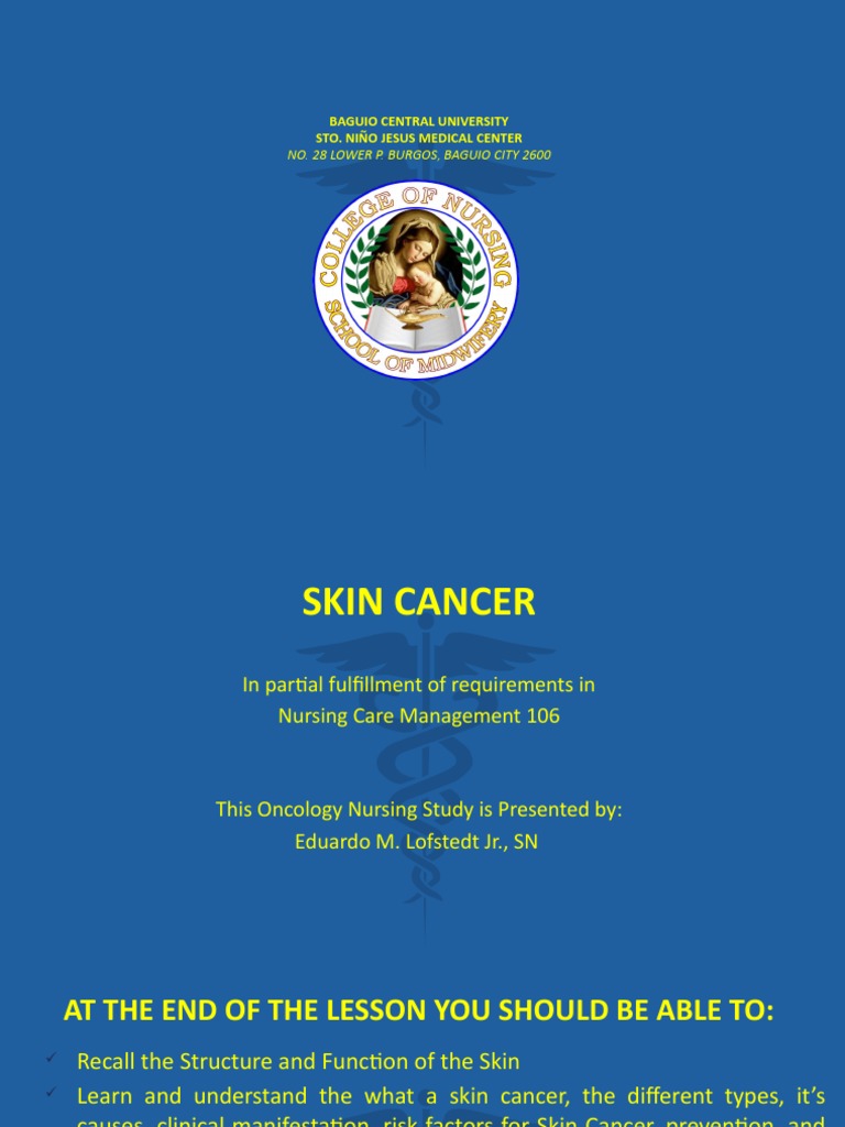 Skin Cancer Presentation | PDF | Integumentary System | Epidermis