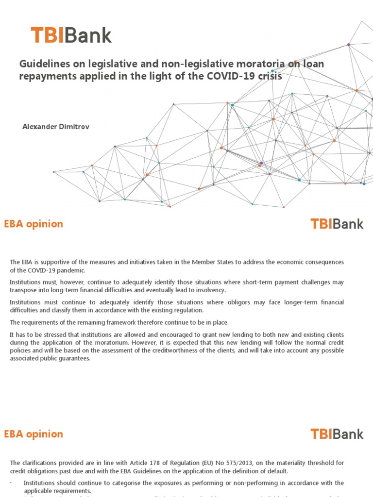 ERM - Presentation - EBA Guidelines | PDF | Credit Risk | Credit
