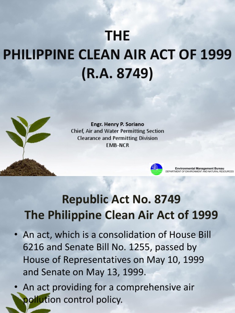 Philippine Clean Air Act Overview | PDF | Smog | Air Pollution