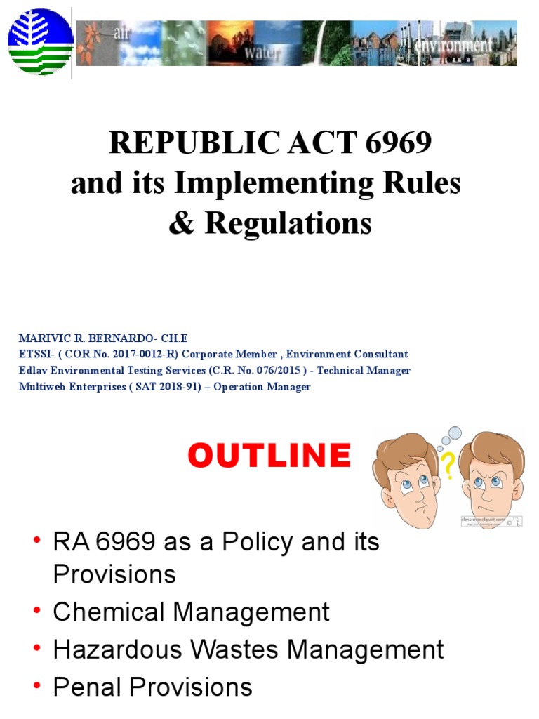 RA 6969: Hazardous Waste Management Guide | PDF | Hazardous Waste | Waste