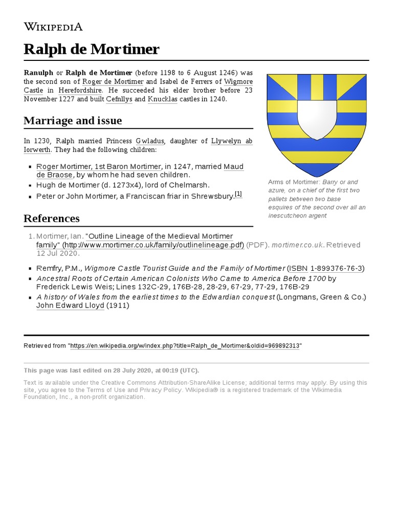 Ralph de Mortimer | PDF