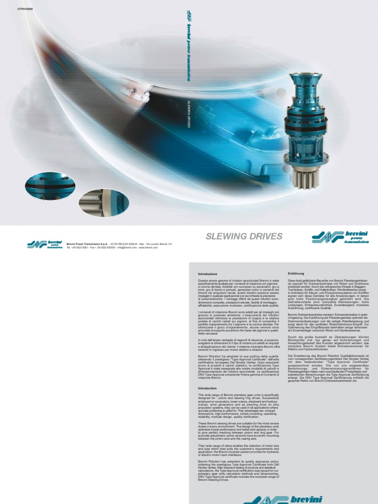 Catalogue Slewing Drives PDF | PDF