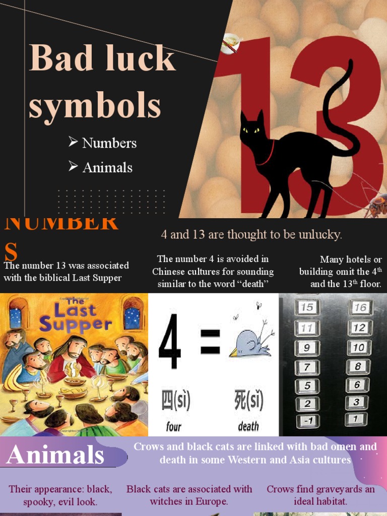 Bad Luck Symbols: Numbers Animals | PDF