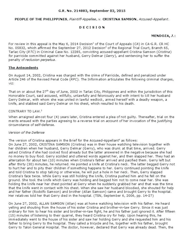 People VS Samson | PDF | Plea | Criminal Law