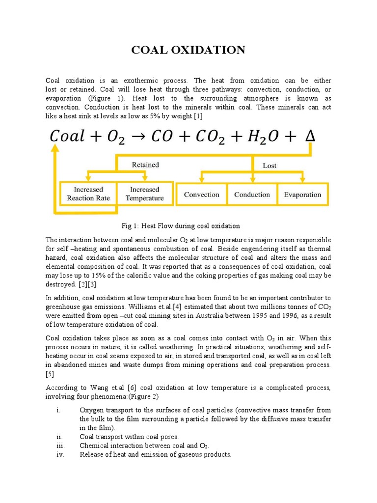 Coal Oxidation | PDF | Coal | Combustion