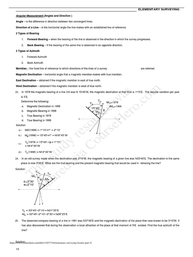 Surveying Principles and Calculations | PDF | Science & Mathematics