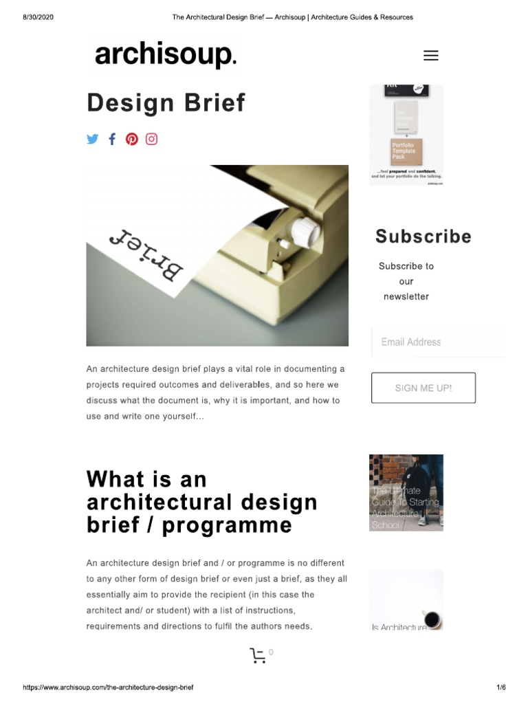 Architecture Design Brief | PDF