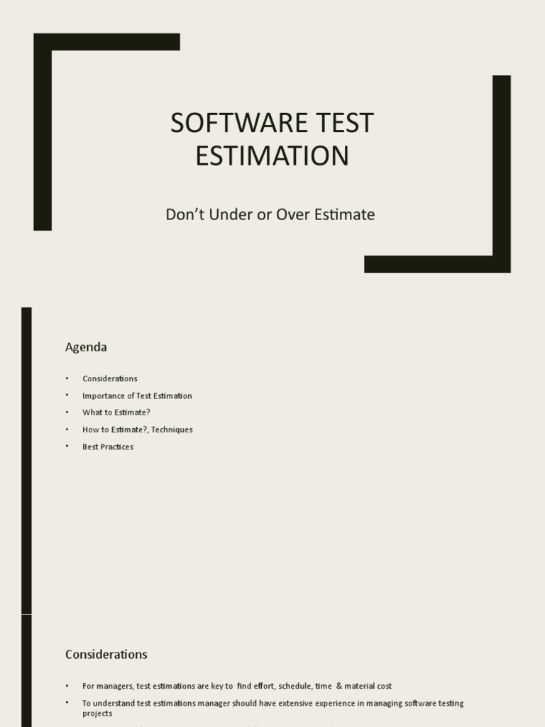 Software Test Estimation | PDF | Compiler | Software Testing