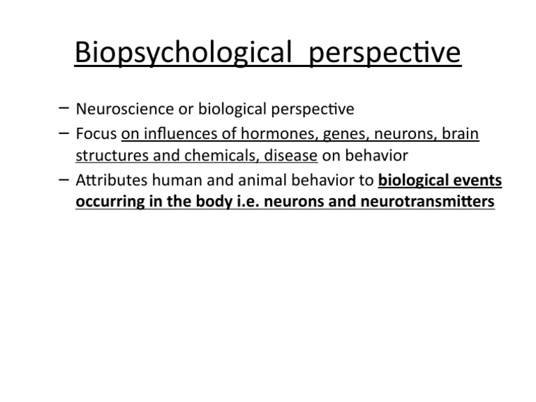 Biopsychological Perspective Psychology | PDF