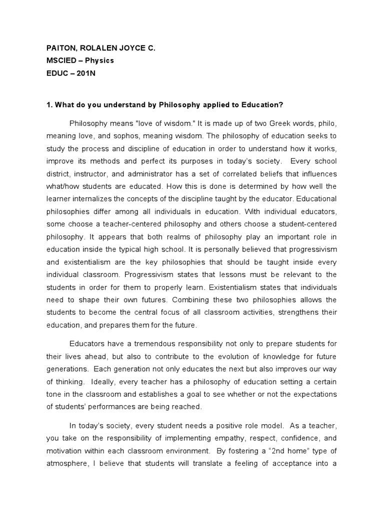 Philosophy of Education | PDF | Epistemology | Justification