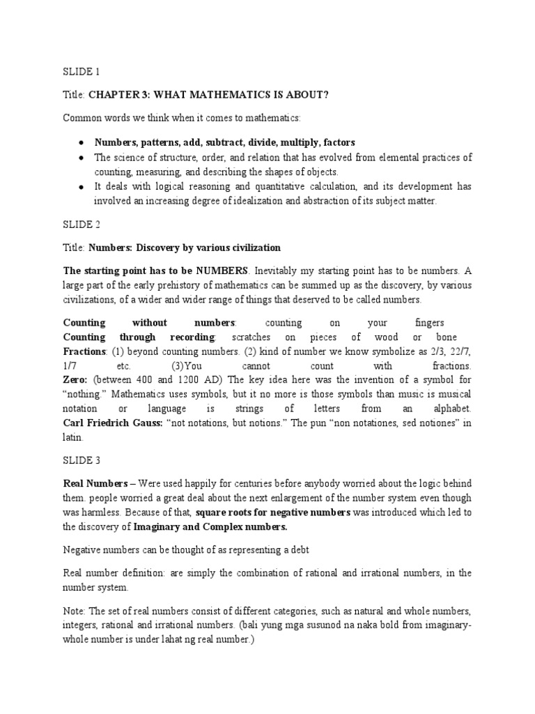 Math Chapter 3 Content | PDF | Numbers | Integer