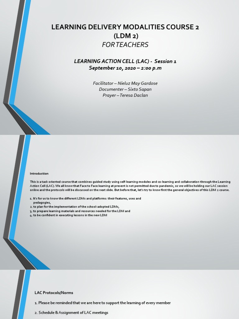 Learning Delivery Modalities Course 2 (LDM 2) : For Teachers | Download ...