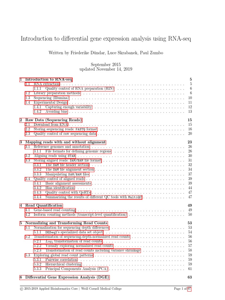 Introduction To Differential Gene Expression Analysis Using RNA-seq ...