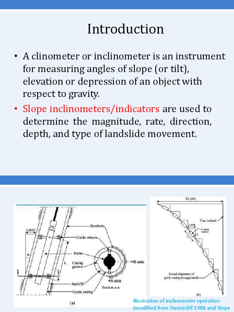 Slope Inclinometers/indicators | PDF | Measuring Instrument | Physics