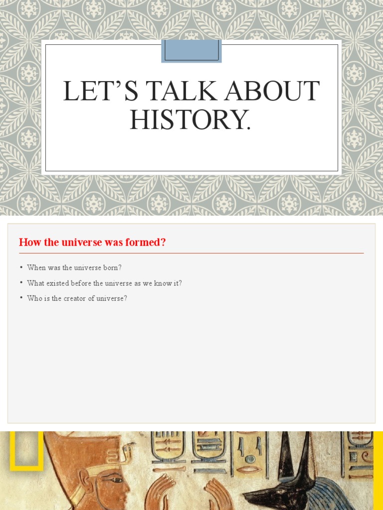 Let's Talk About History | PDF