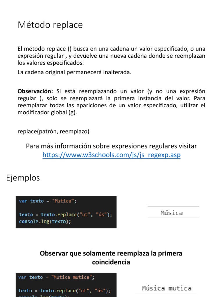 3.1. - Javascript - String - Método Replace | PDF