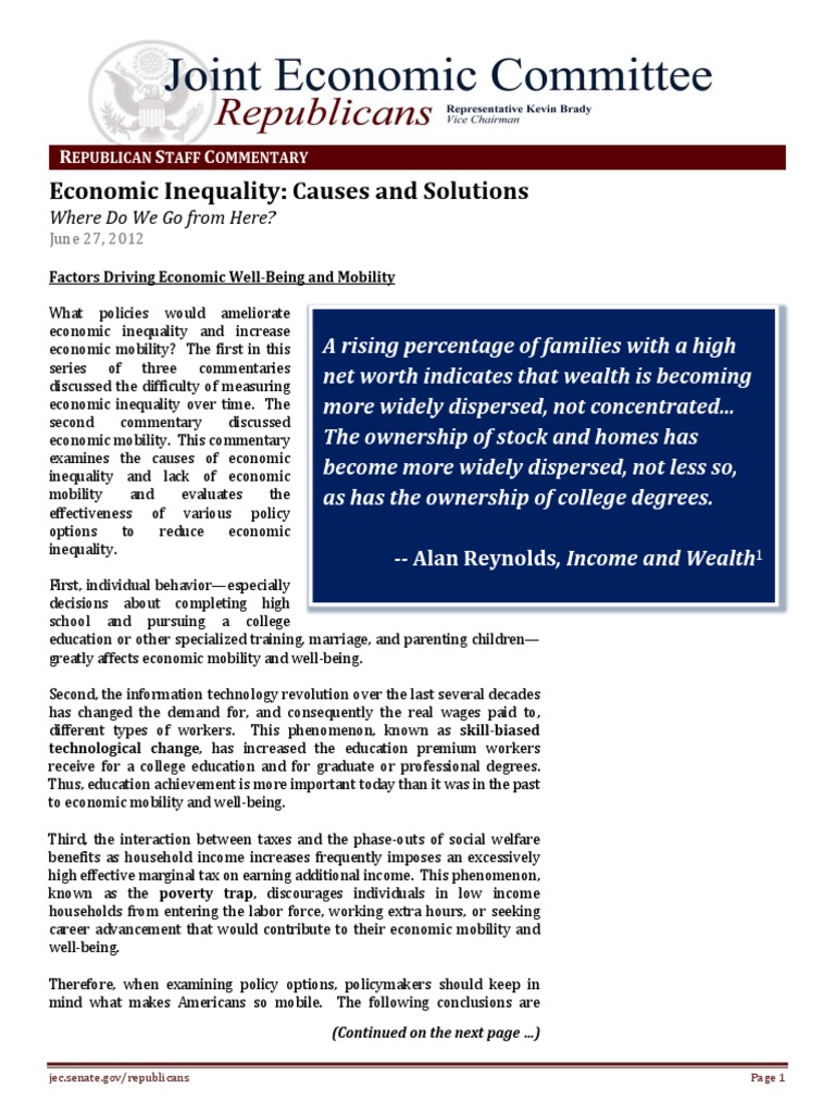 Economic Inequality Causes-And-Solutions | PDF | Economic Inequality ...