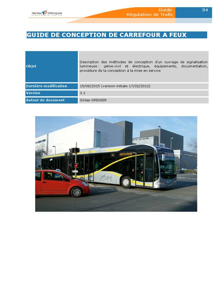 Conception Carrefour Feux PDF | PDF | Feu de circulation | Tramway