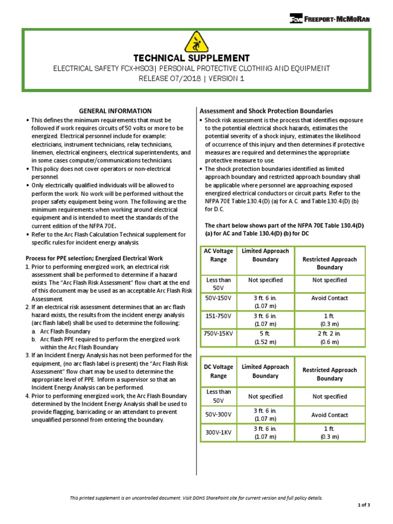 Electrical Safety and PPE Guidelines | PDF | Personal Protective ...