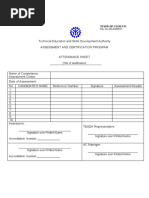 TESDA Application Form | PDF