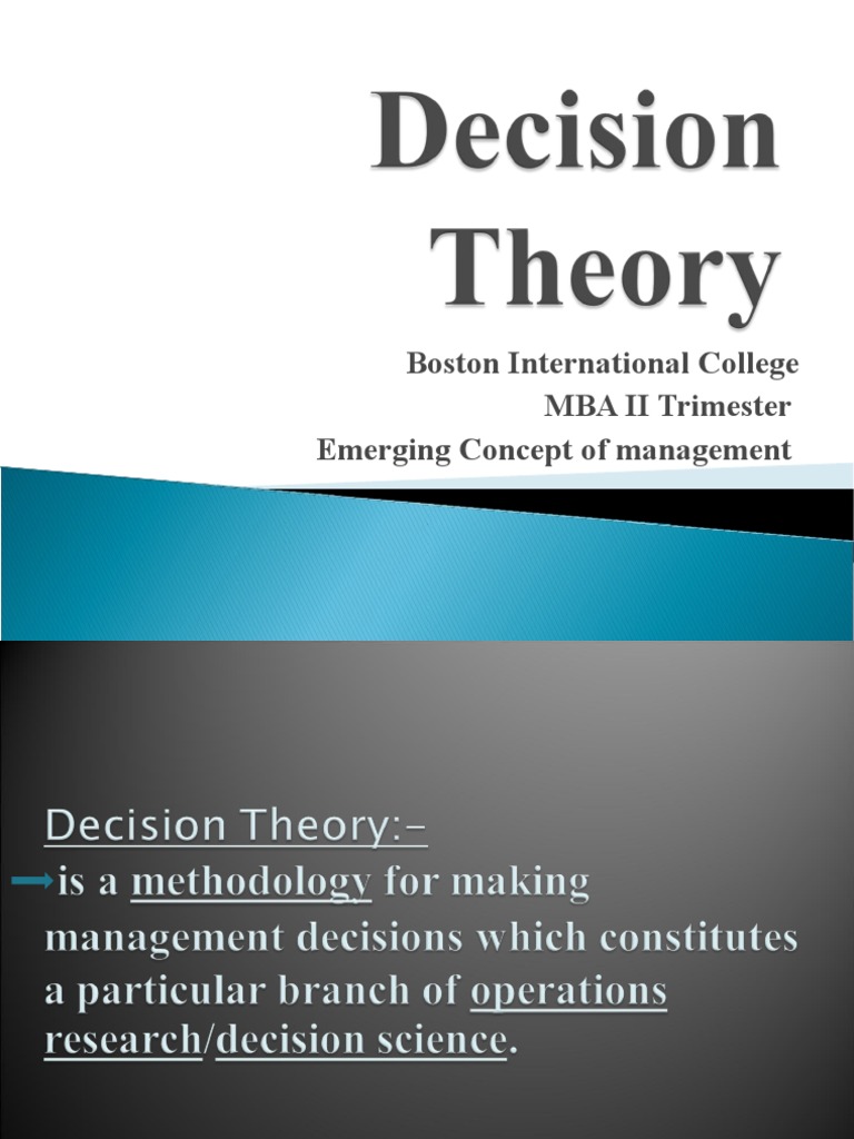 Boston International College MBA II Trimester Emerging Concept of ...