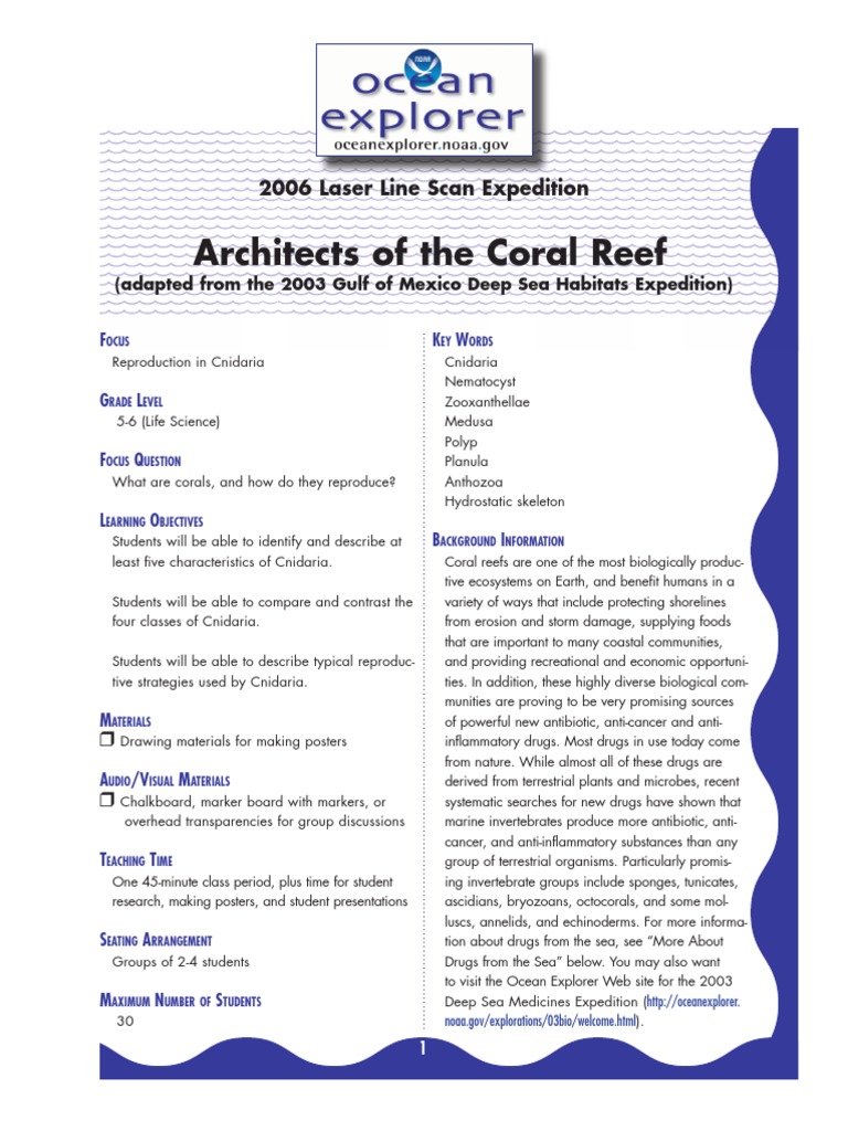 Architects of The Coral Reef: 2006 Laser Line Scan Expedition | PDF ...
